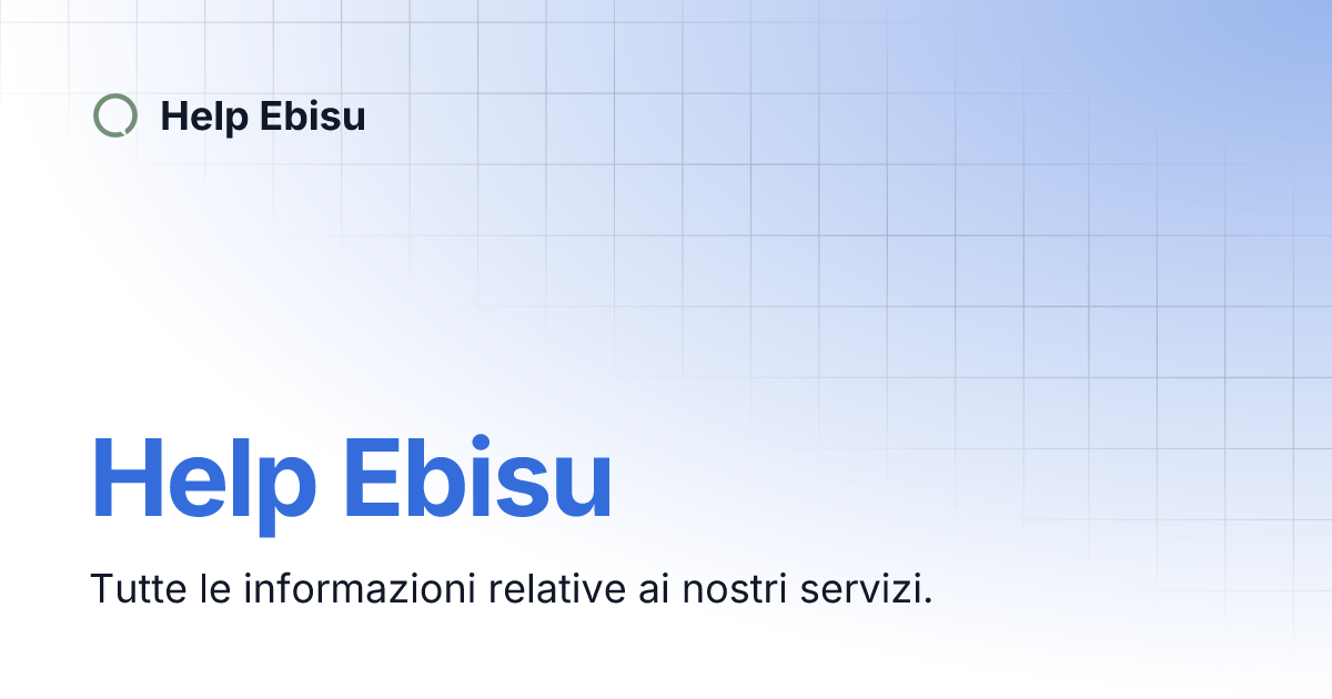 Help Ebisu | Help Ebisu